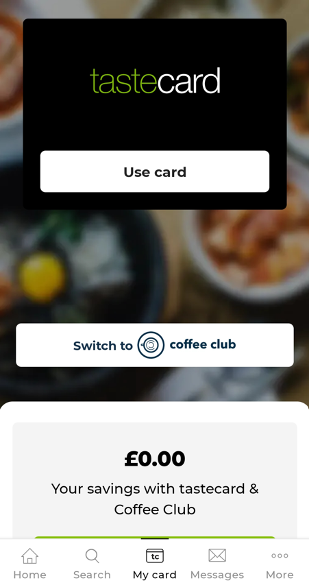 How do I access my tastecard